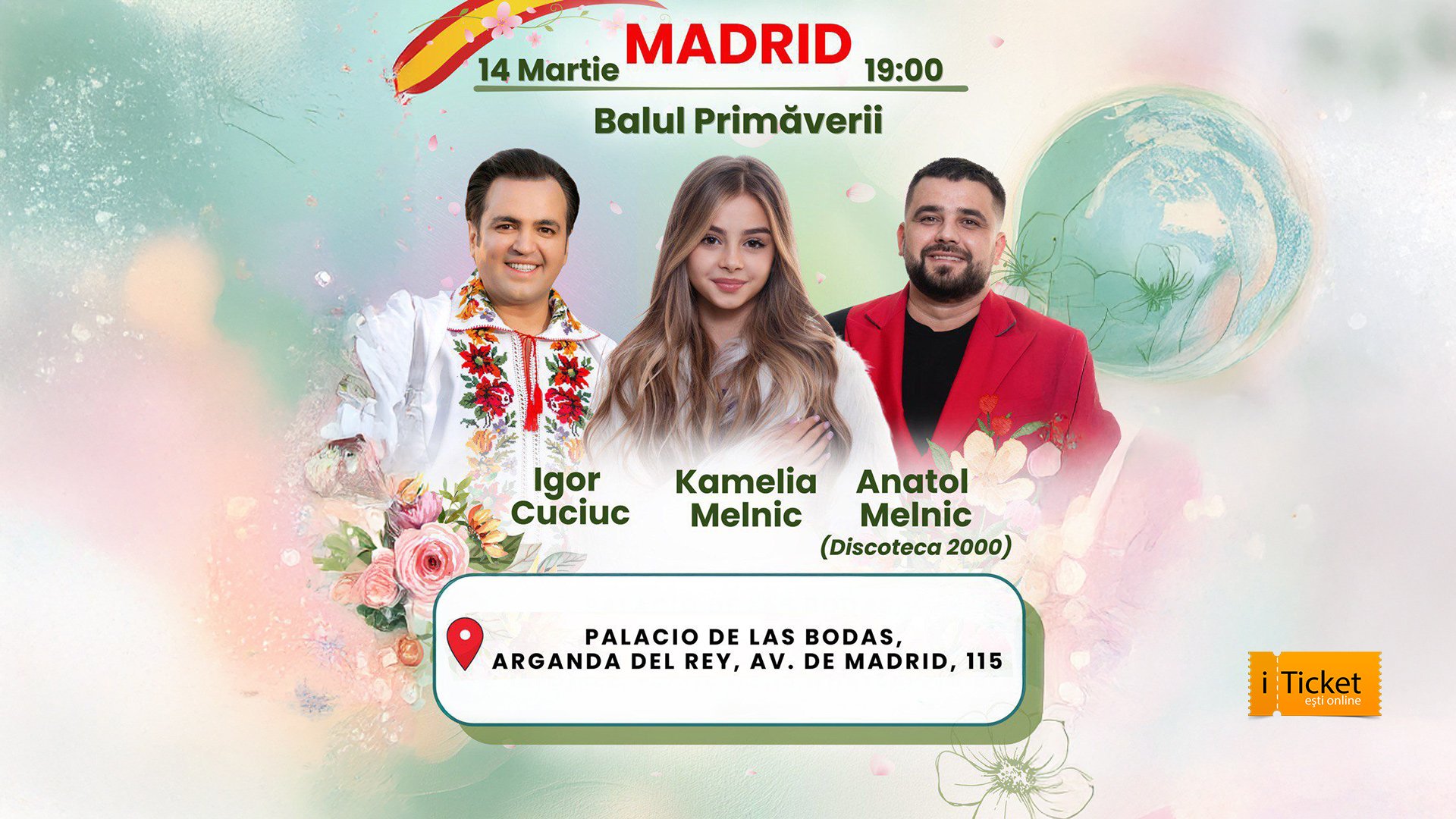 Madrid 14 martie - Balul primăverii cu Igor Cuciuc, Anatol Melnic Disco ...